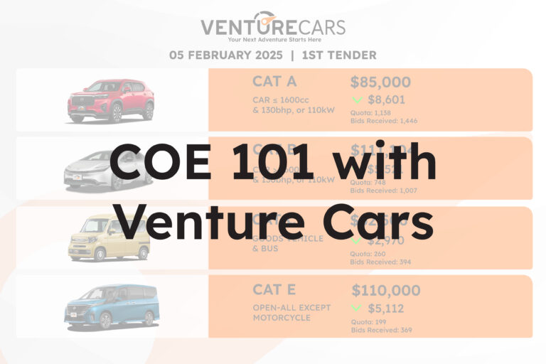 COE 101 with Venture Cars: Understanding the Certificate of Entitlement ...